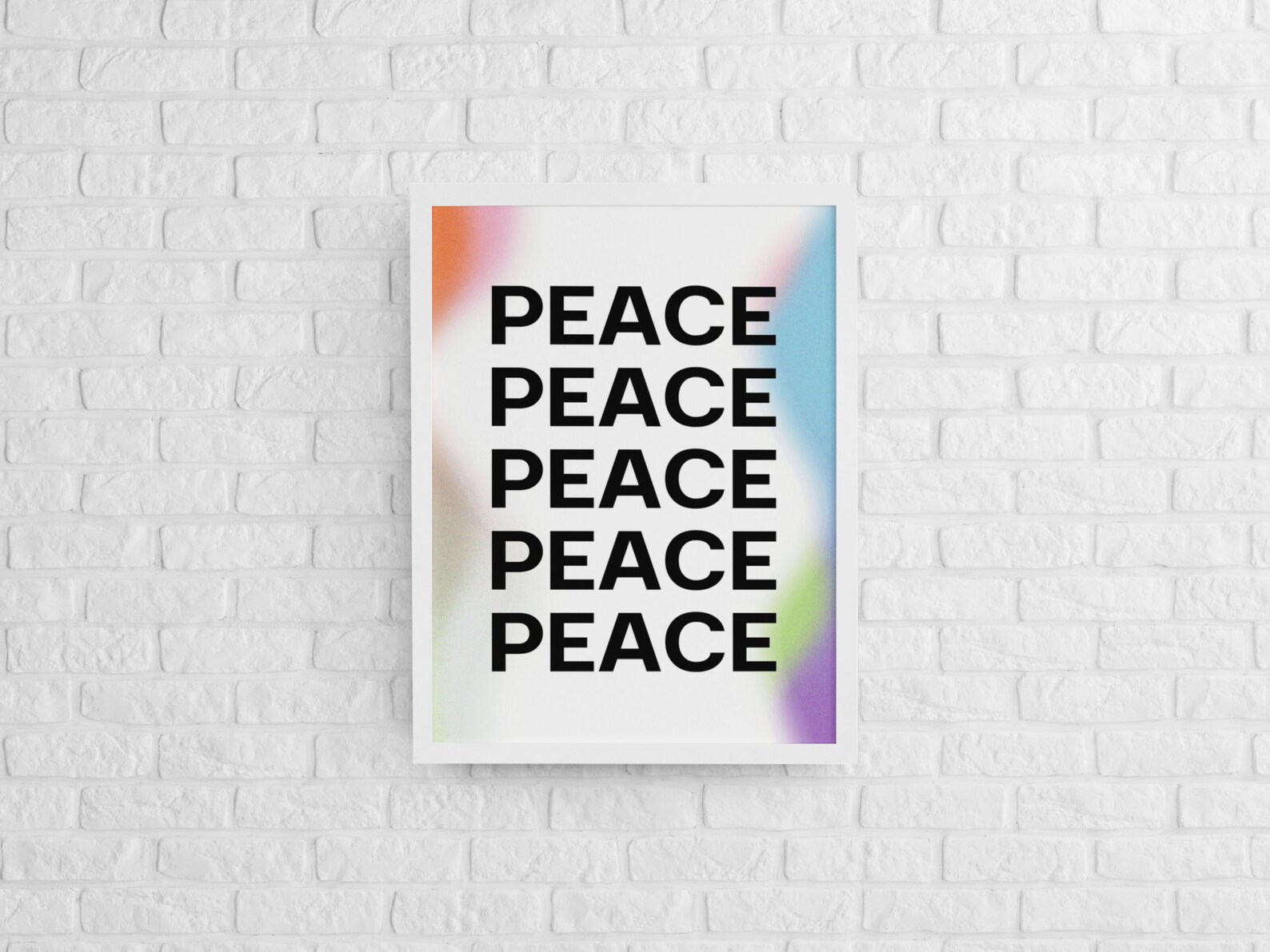 Peace Wall Art, Positive Affirmation, Aura Wall Art, Gradient, Digital ...