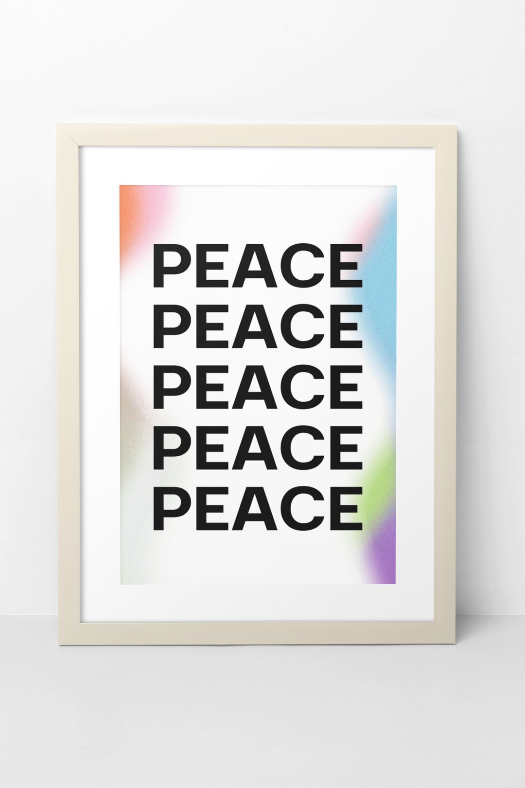Peace Wall Art, Positive Affirmation, Aura Wall Art, Gradient, Digital ...