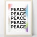 Peace Wall Art, Positive Affirmation, Aura Wall Art, Gradient, Digital ...