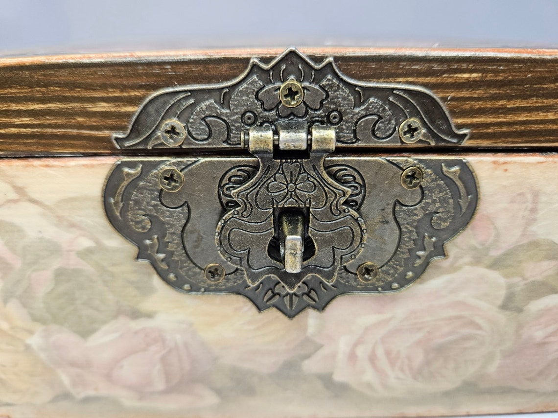 Large Wooden Chest Decorated With Decoupage Technique With Roses ...