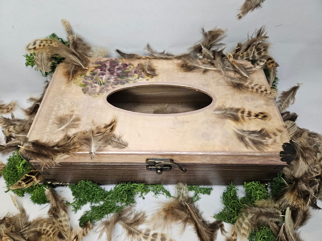Tissue Box Decorated With Decoupage Technique Stylish, Elegant With ...