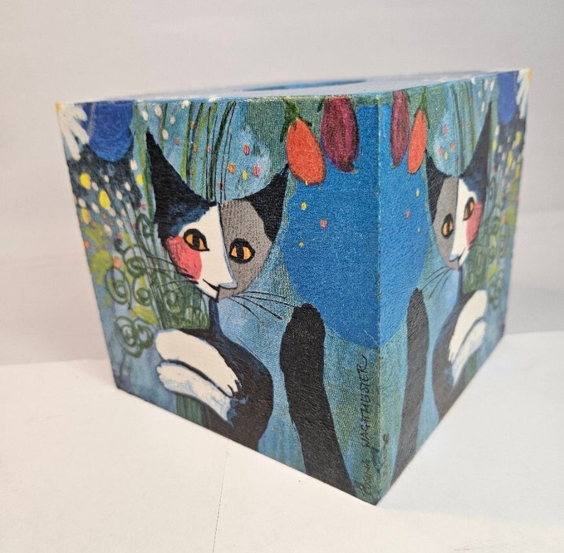 Tissue Box Decorated With Decoupage Technique Rosina Wachtmeister, Cats ...