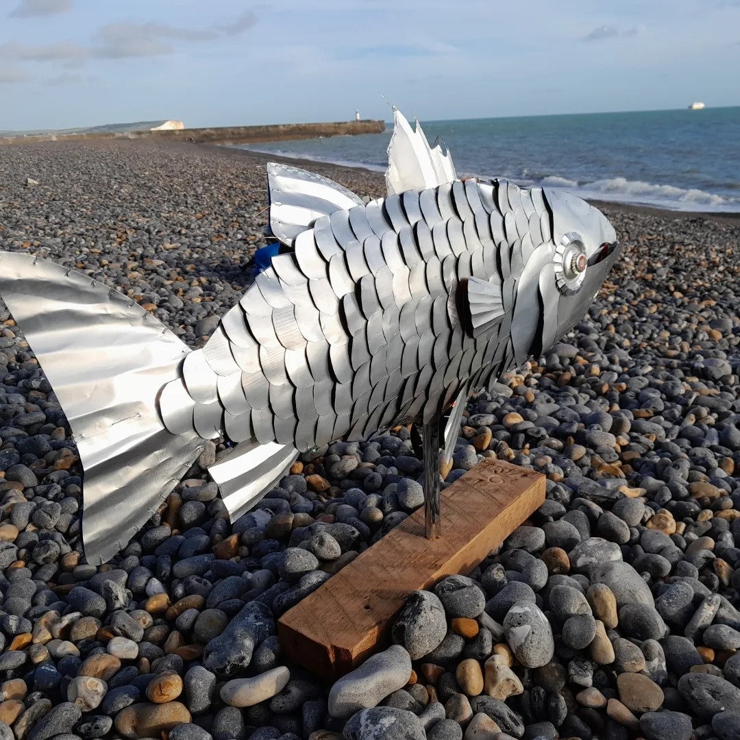 Metal Fish Sculpture. Recycled Art. Modern Art. Metal Art. One of a ...