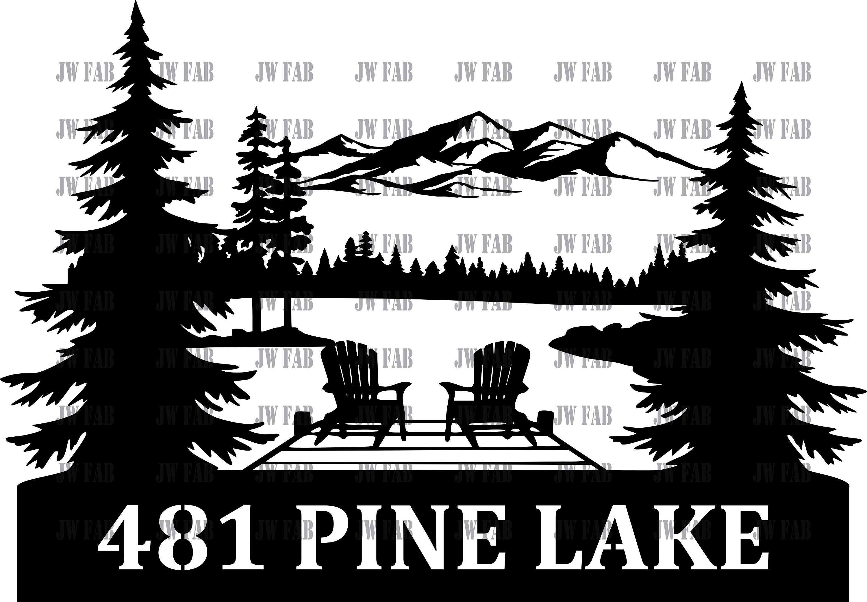 Lake Scene Design Cut File - Etsy