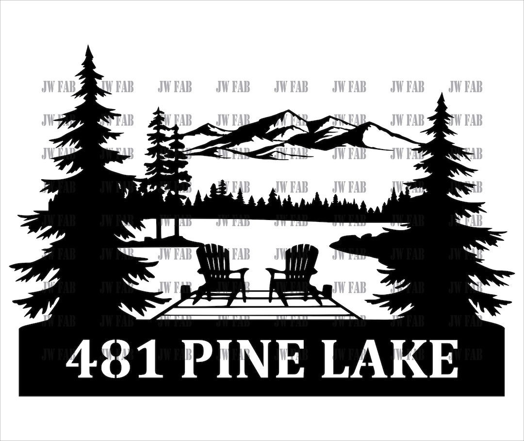 Lake Scene Design Cut File - Etsy