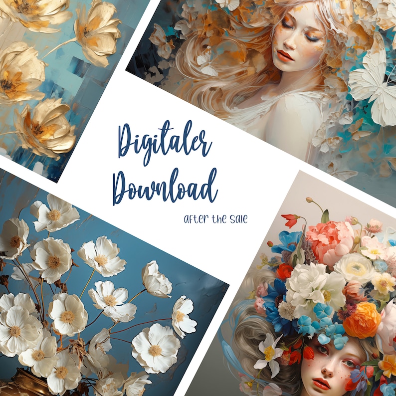 Wandbild Frau in Gold Rot Wohnzimmer Home Decor KI Kunst Geschenk ...