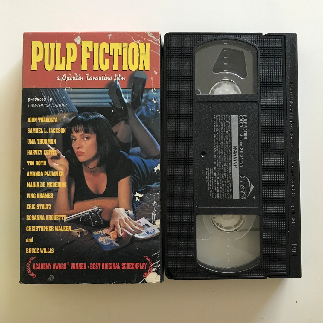 Pulp Fiction VHS Tape Quentin Tarantino Original Canadian Alliance Video - Etsy