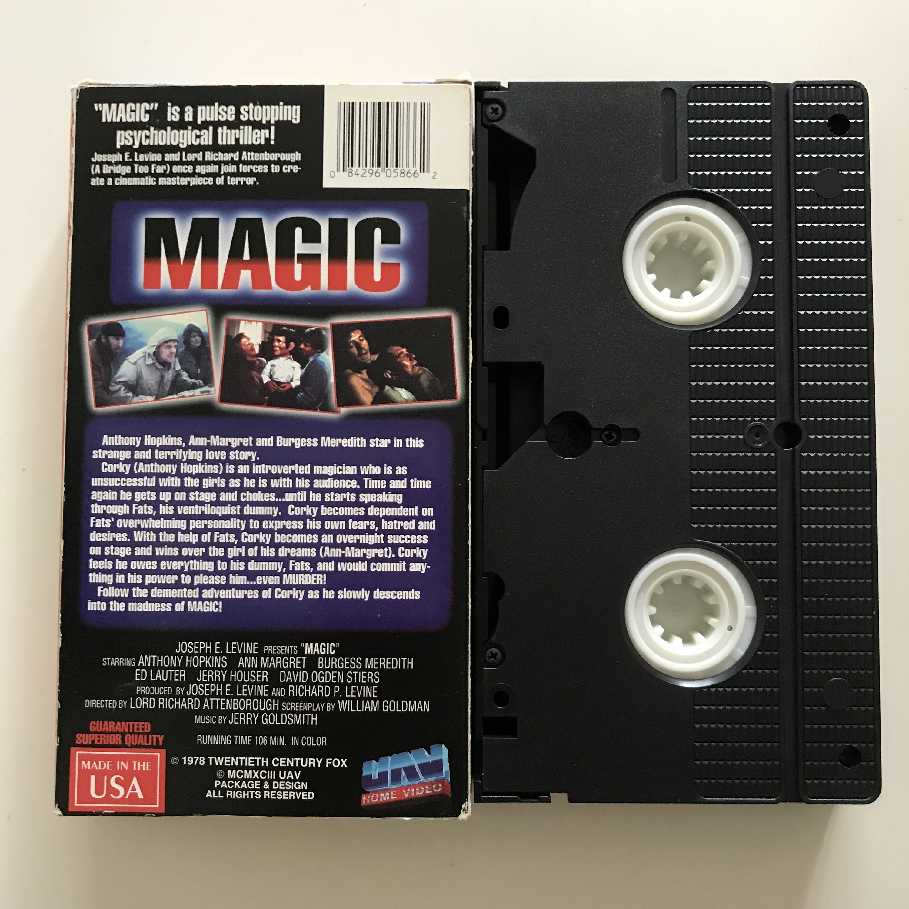 Vintage Magic VHS Tape 1978 Horror Psycho Thriller Anthony Hopkins - Etsy