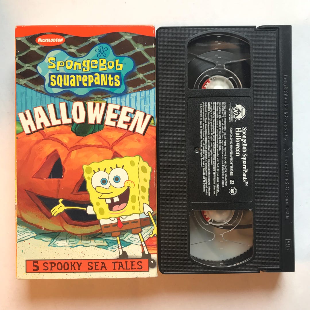 Spongebob Squarepants Halloween VHS Tape 5 Spooky Sea Tales Retro ...