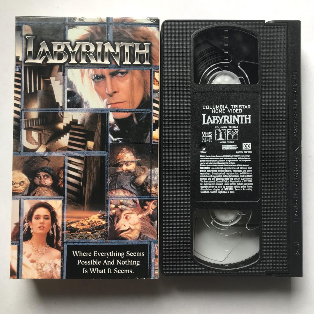 Vintage Labyrinth VHS Tape 80s Cult Fantasy David Bowie - Etsy