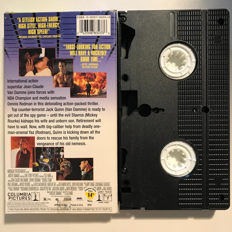 Double Team VHS Tape 90s Action Van Damme Dennis Rodman - Etsy