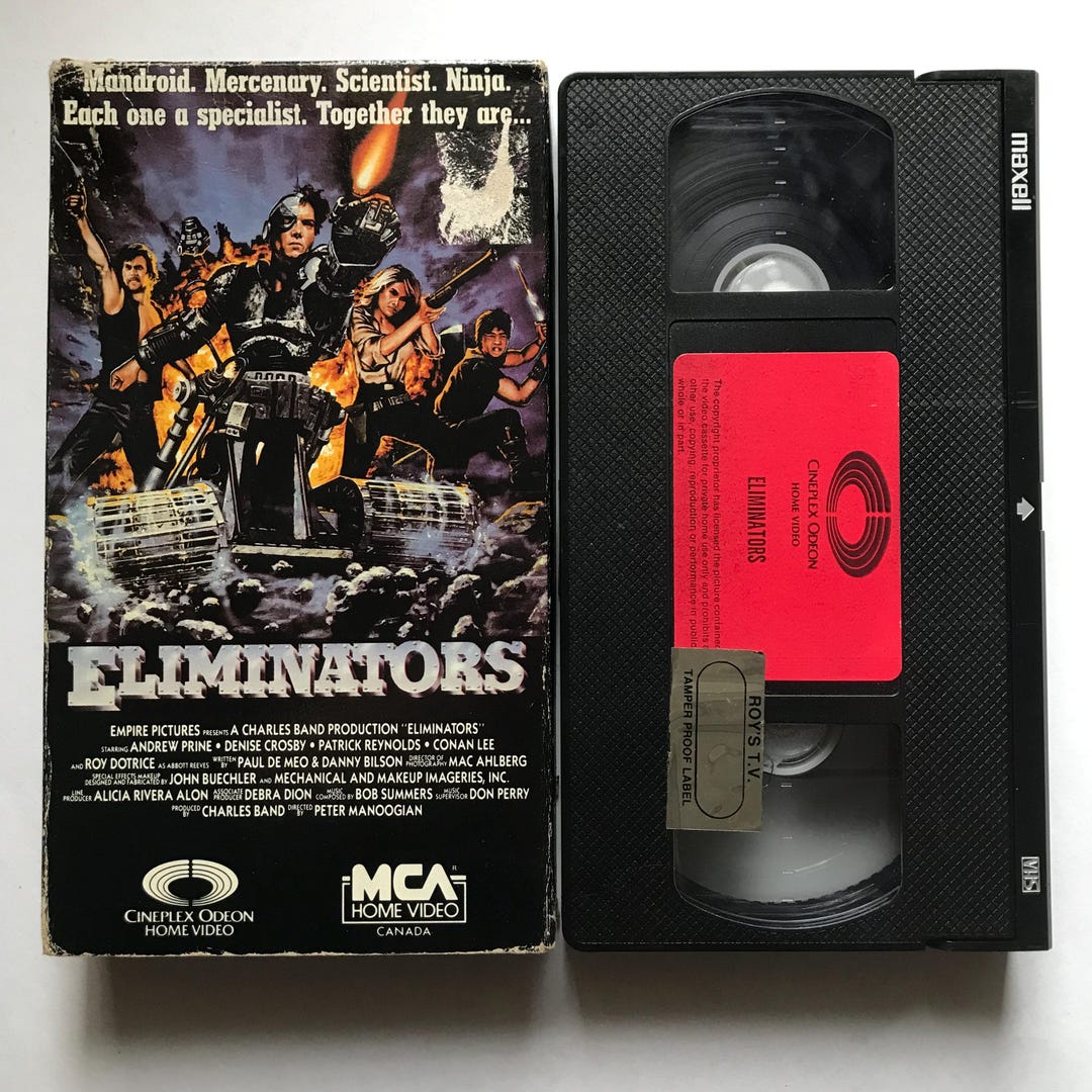 Eliminators VHS Tape 1986 Cineplex Odeon Video 80s Sci-fi Action - Etsy