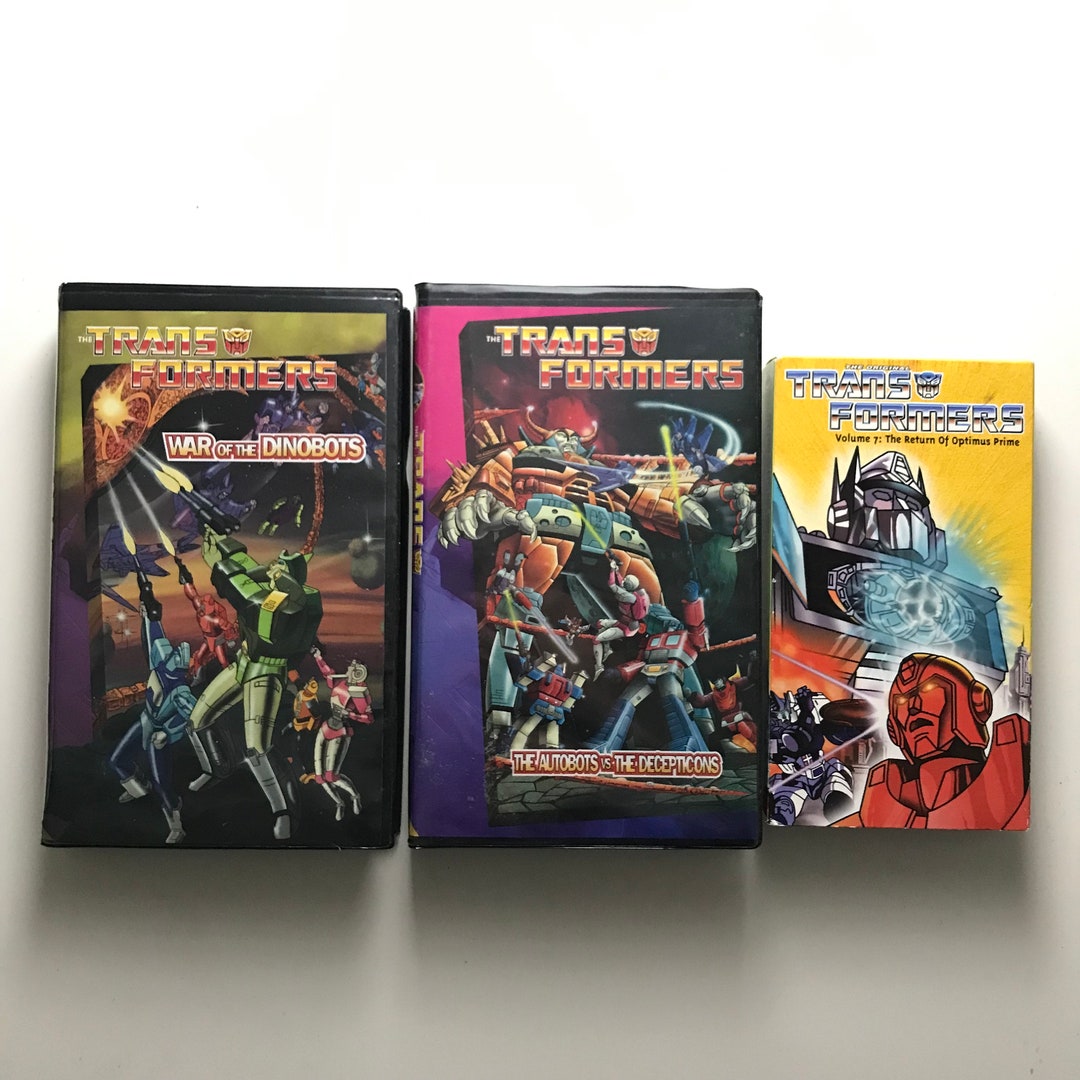 Vintage Transformers VHS Tapes 80s 90s Animation Cartoons Set of 3 ...