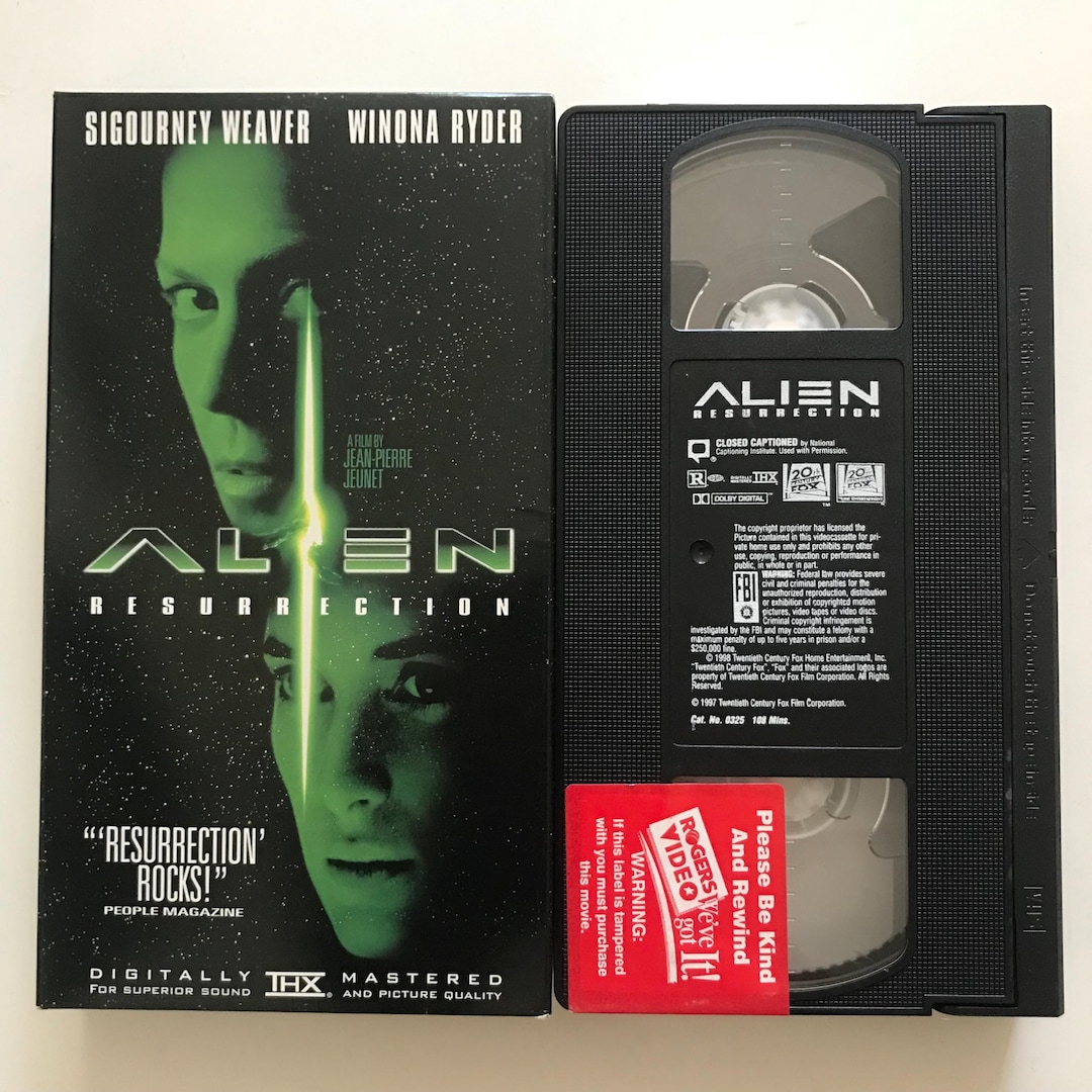 Alien Resurrection VHS 90s Sci-fi Horror Sequel Sigourney Weaver - Etsy