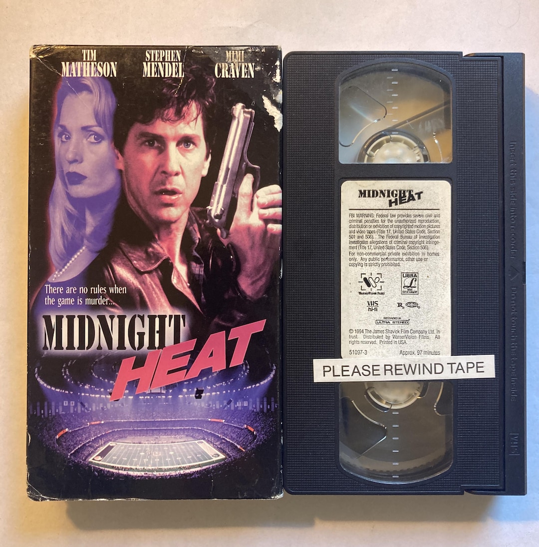 Midnight Heat VHS Tape 90s Thriller Tim Matheson Mimi Craven - Etsy
