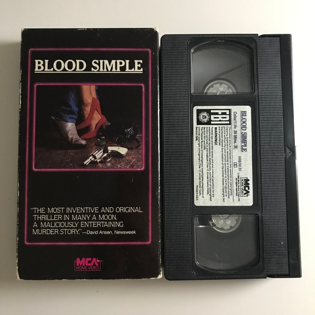 Blood Simple VHS Tape 80s MCA Home Video Coen Brothers Thriller Film ...