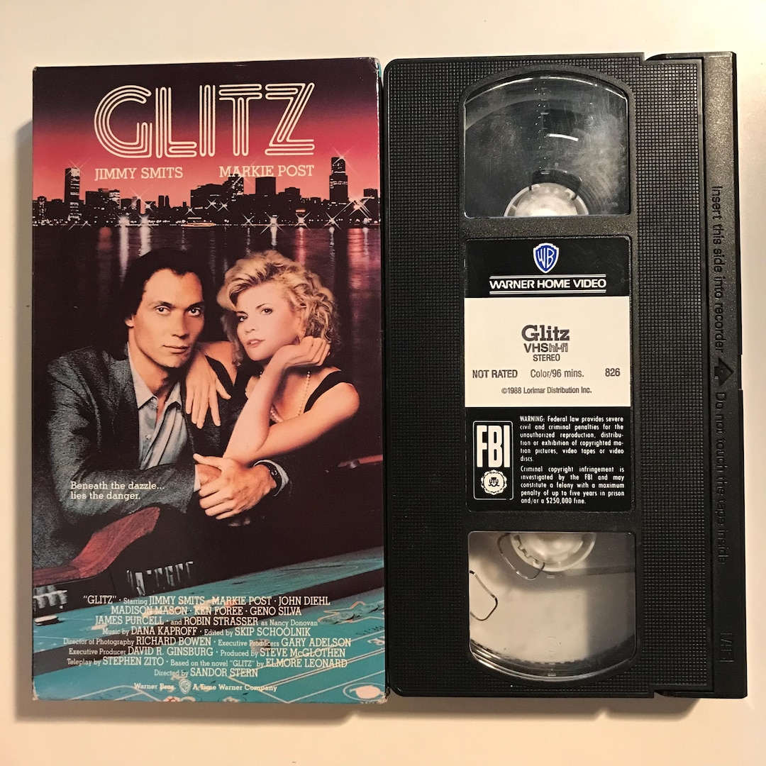 Glitz VHS Tape Jimmy Smits 1988 80s Crime Thriller - Etsy