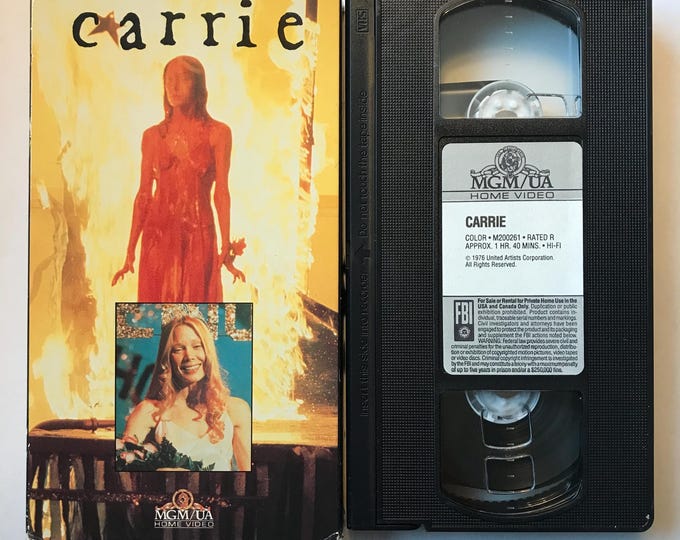 Carrie VHS Tape 1976 Brian Depalma Horror Stephen King - Etsy