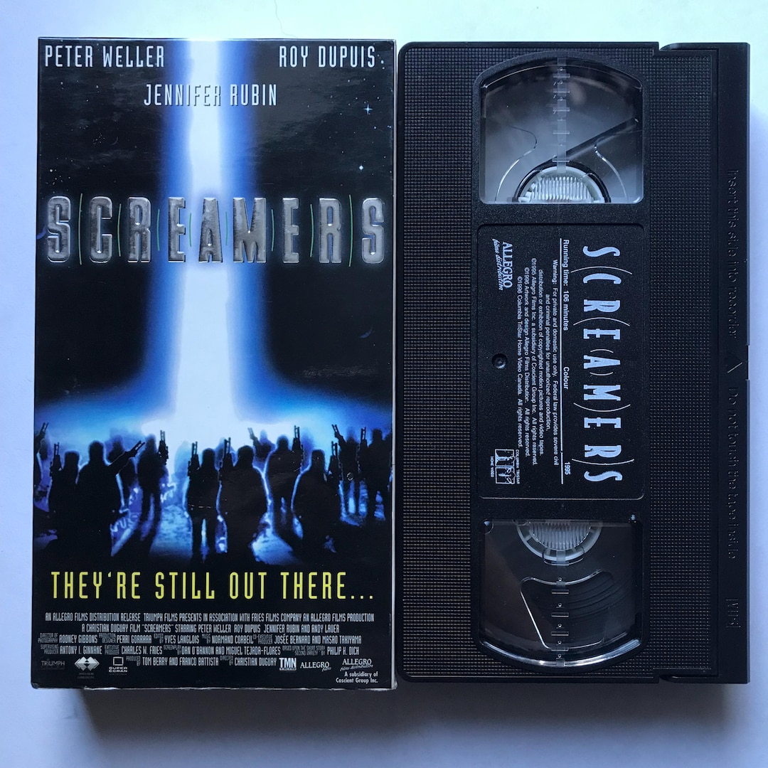Vintage Screamers VHS Tape 1995 90s Sci-fi Horror Action Peter Weller ...