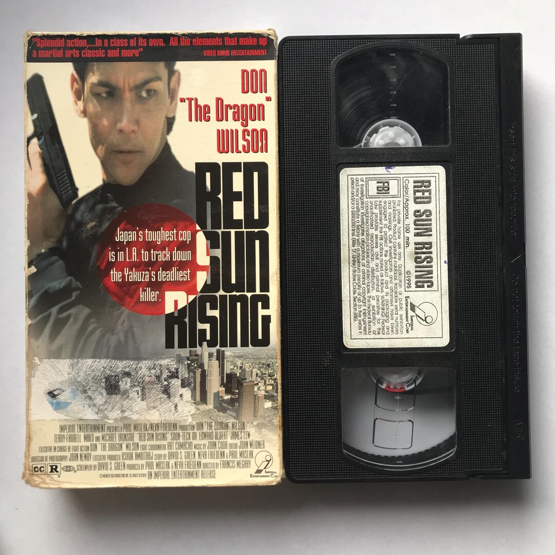 Red Sun Rising VHS Tape 90s Don "the Dragon" Wilson Martial Arts Yakuza ...