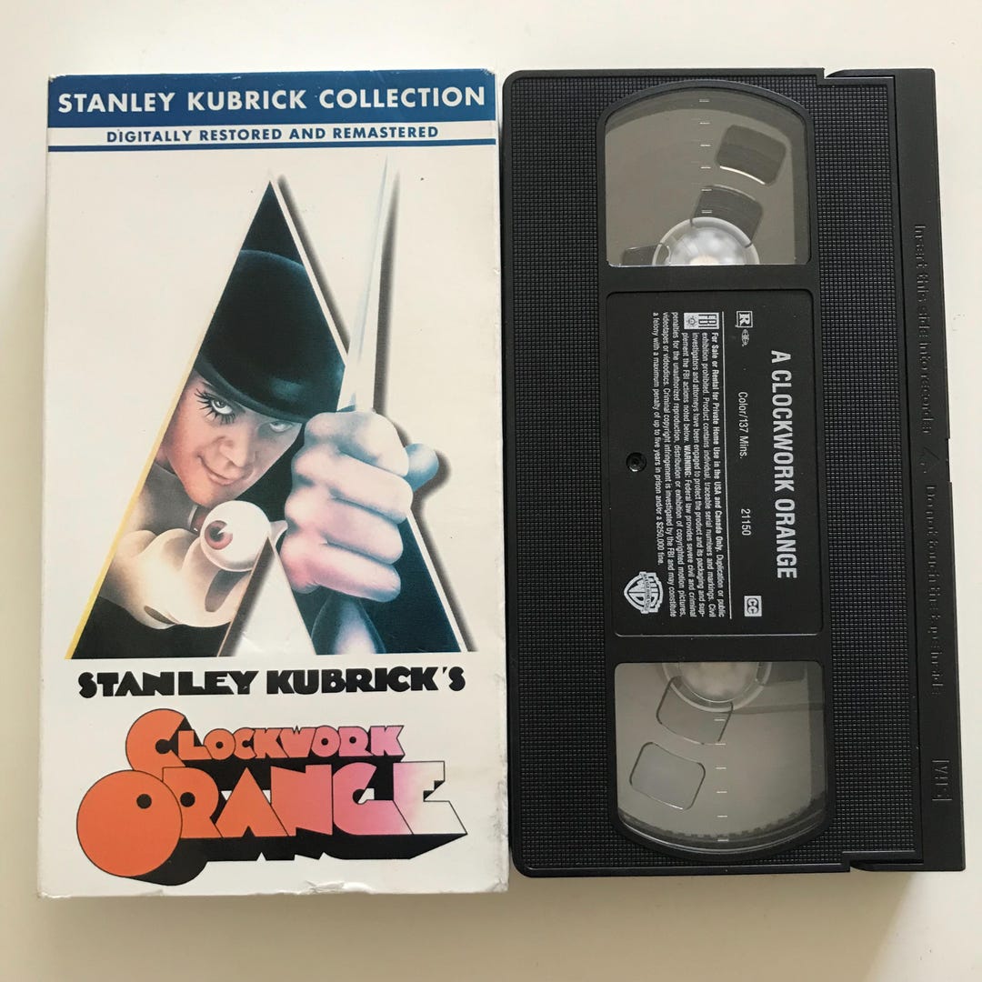 A Clockwork Orange VHS Tape Stanley Kubrick 70s Cult Film Vintage ...