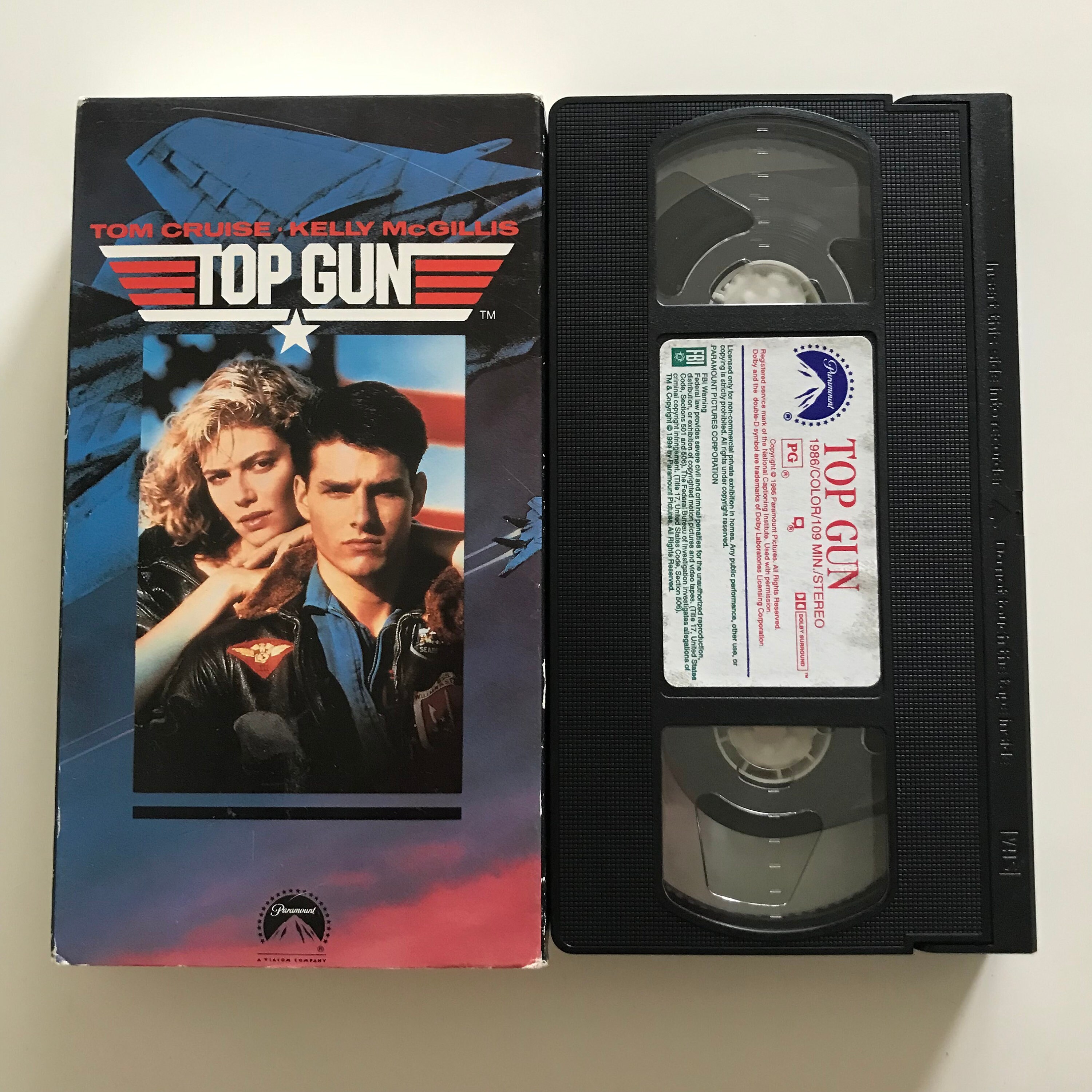 Vintage Top Gun VHS Tape Original 80s Cult Classic Tom Cruise - Etsy