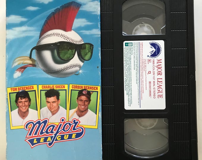 Major League VHS Tape 80s Baseball Comedy Tom Berenger Charlie Sheen - Etsy
