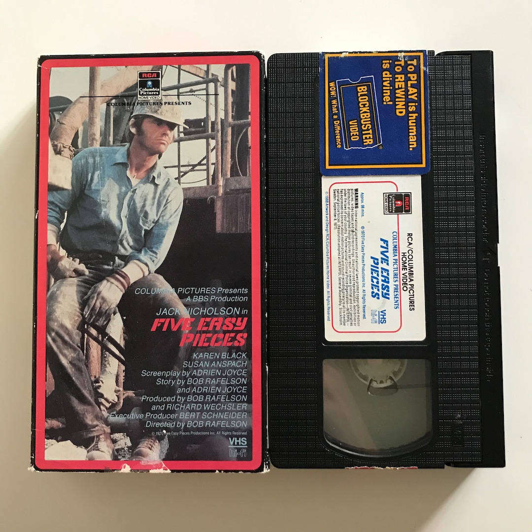 Five Easy Pieces VHS Tape Jack Nicholson 70s Cult Film - Etsy