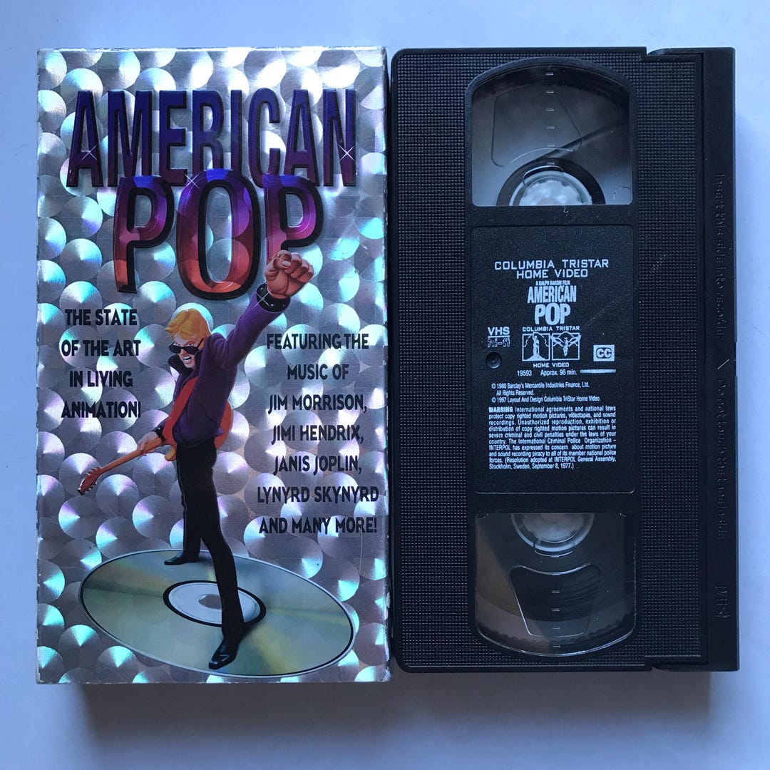 American Pop VHS Tape Retro 80s Animation Musical Ralph Bakshi - Etsy