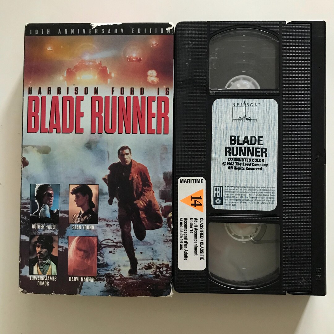 Vintage Blade Runner VHS Tape Anniversary Edition 80s Sci-fi Cult Film ...