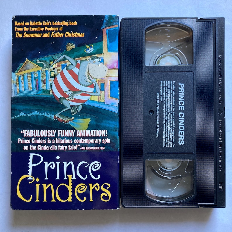 Prince Cinders VHS Tape Retro 90s Animation Babette Cole Fairy Tale - Etsy