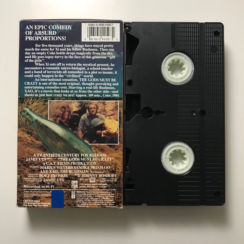 The Gods Must Be Crazy VHS Tape 80s Cult Comedy Movie Gift - Etsy