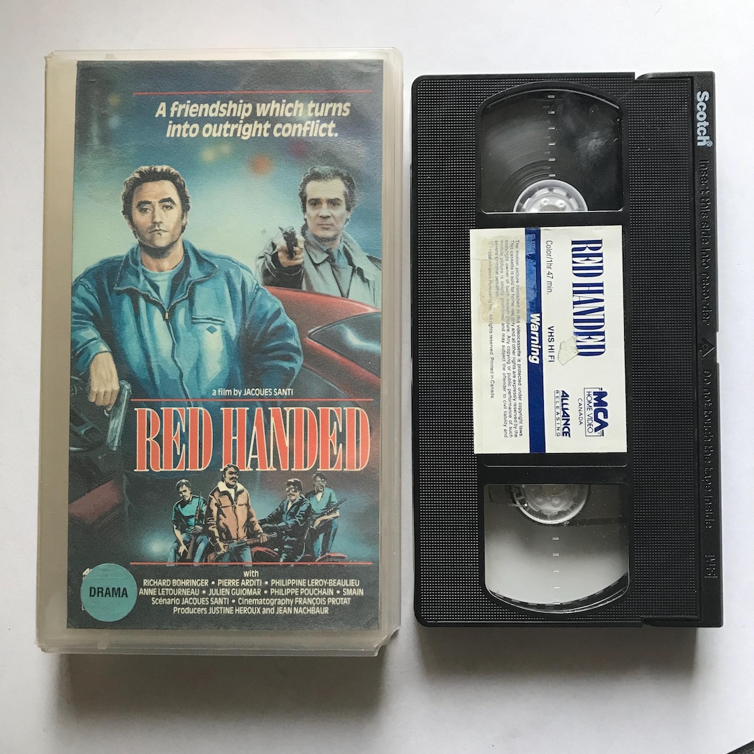Red Handed VHS Tape French Canadian 80s Cop Crime Action Obscure - Etsy