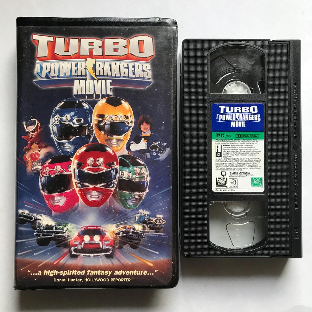 Turbo A Power Rangers Movie VHS Tape 1997 90s Nostalgic Kids Superhero ...