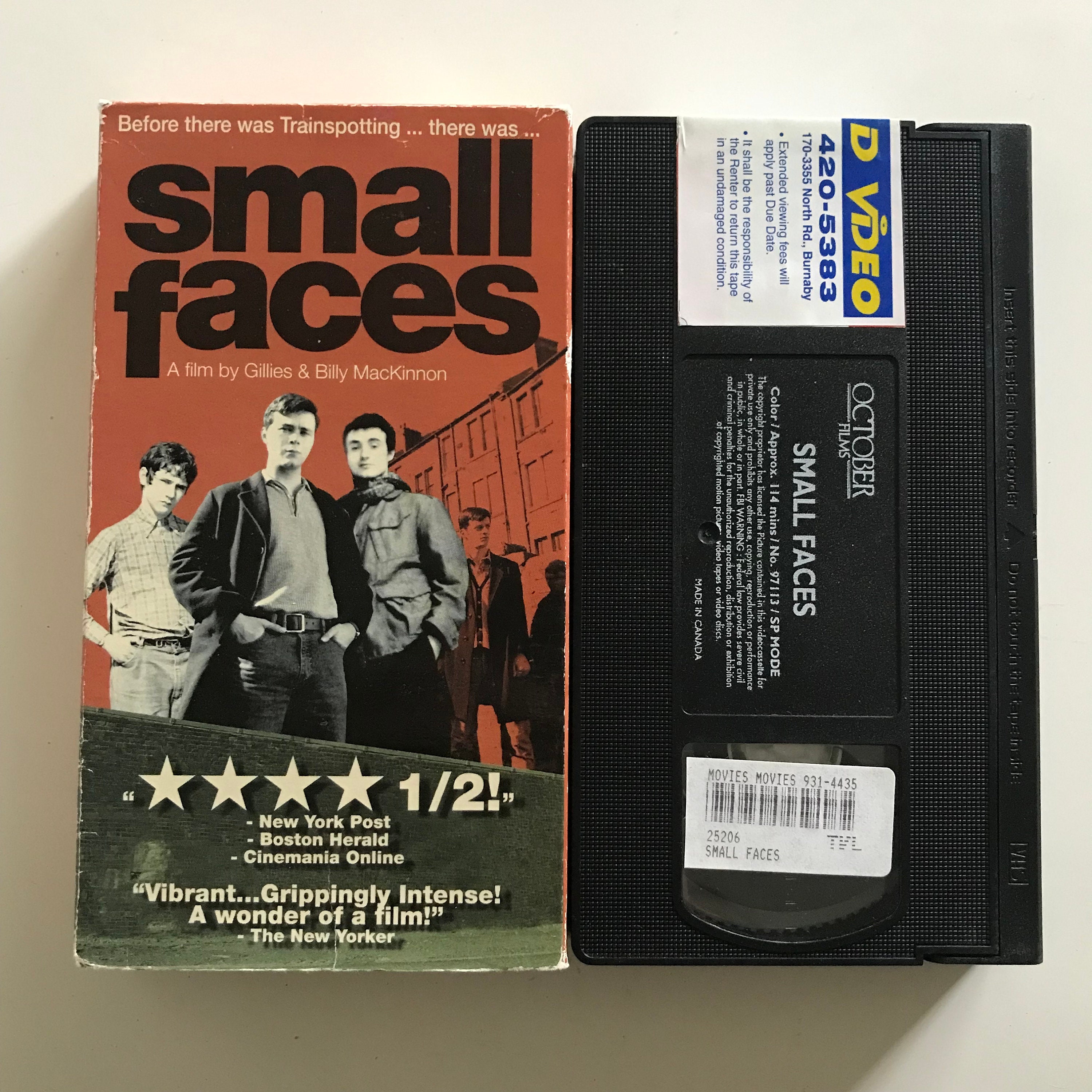 Small Faces VHS Tape 1996 90s Scottish Coming-of-age Film Gillies ...