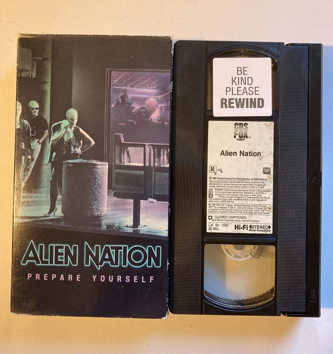 Alien Nation VHS Tape Retro 80s Sci-fi Comedy - Etsy UK
