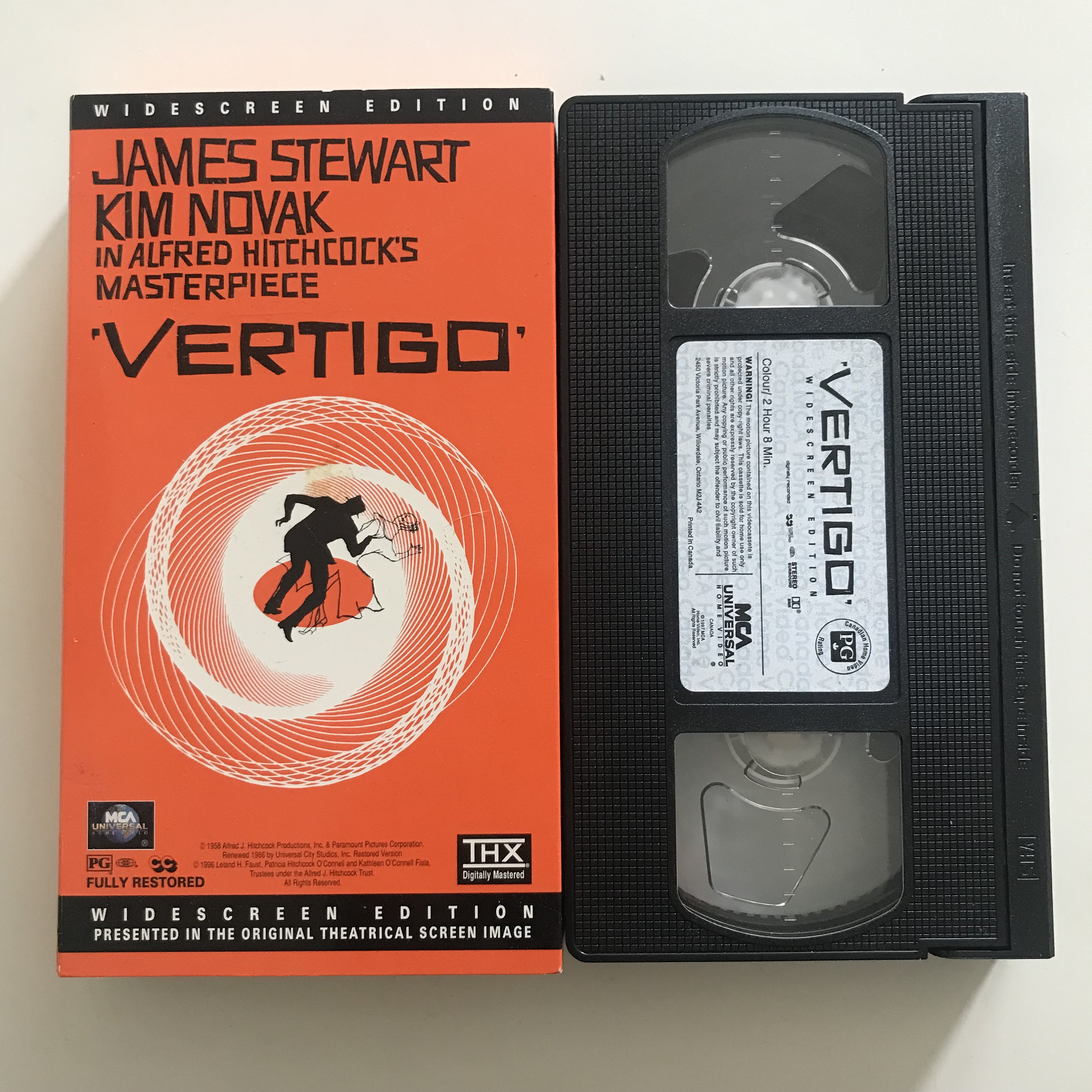 Vertigo VHS Tape 50s Alfred Hitchcock Horror Thriller - Etsy