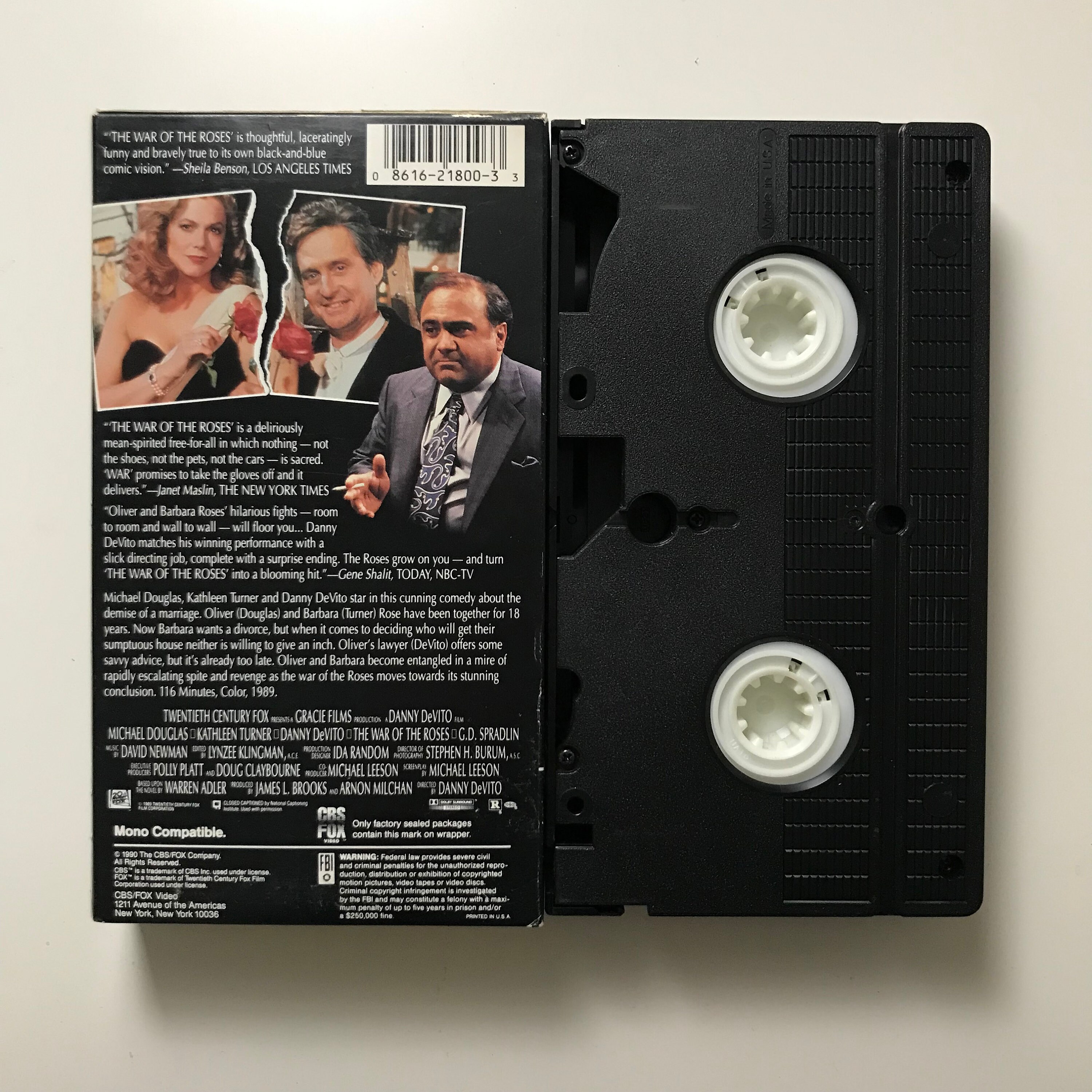 The War of the Roses VHS Original CBS Fox Video 80s Danny Devito - Etsy