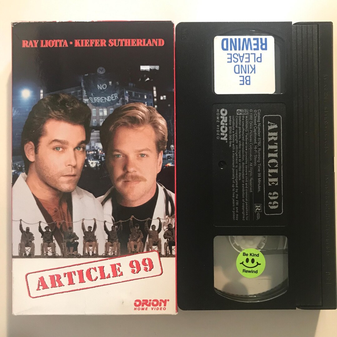 Article 99 VHS Tape 90s Comedy Medical Drama Ray Liotta - Etsy