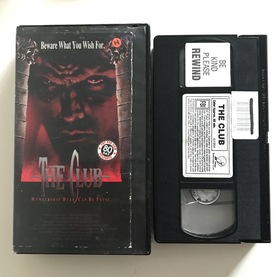 The Club VHS Tape 1994 90s Canadian Horror - Etsy