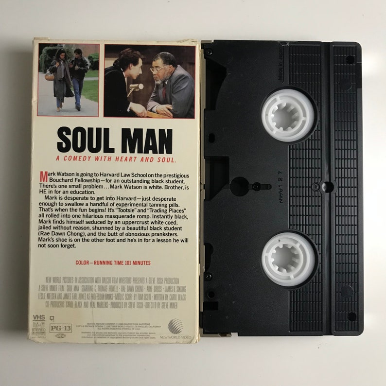 Soul Man VHS Tape 80s New World Video 1986 Comedy James Early Jones - Etsy