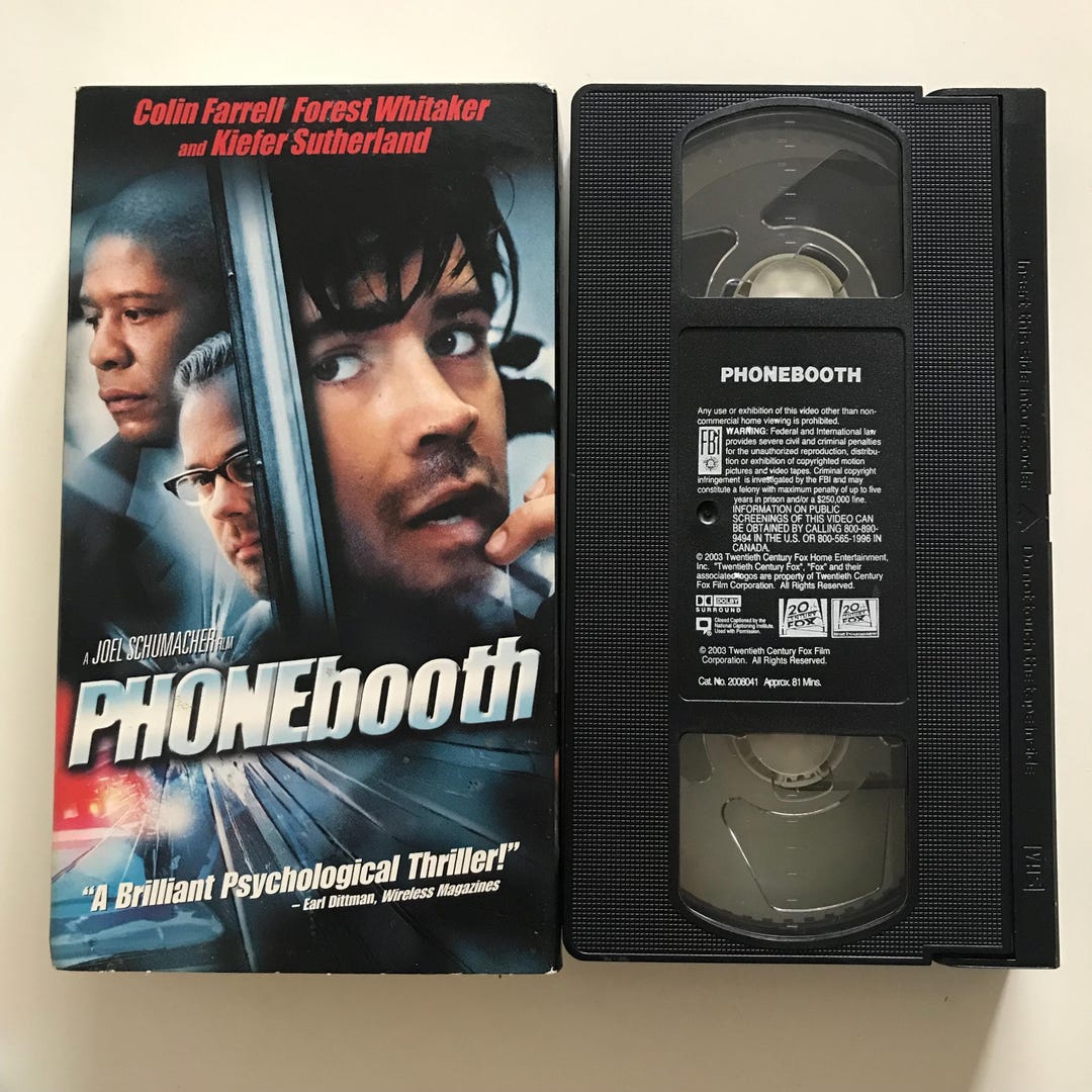 Phone Booth VHS Tape 2000s Thriller Colin Farrell Nostalgic Gift - Etsy
