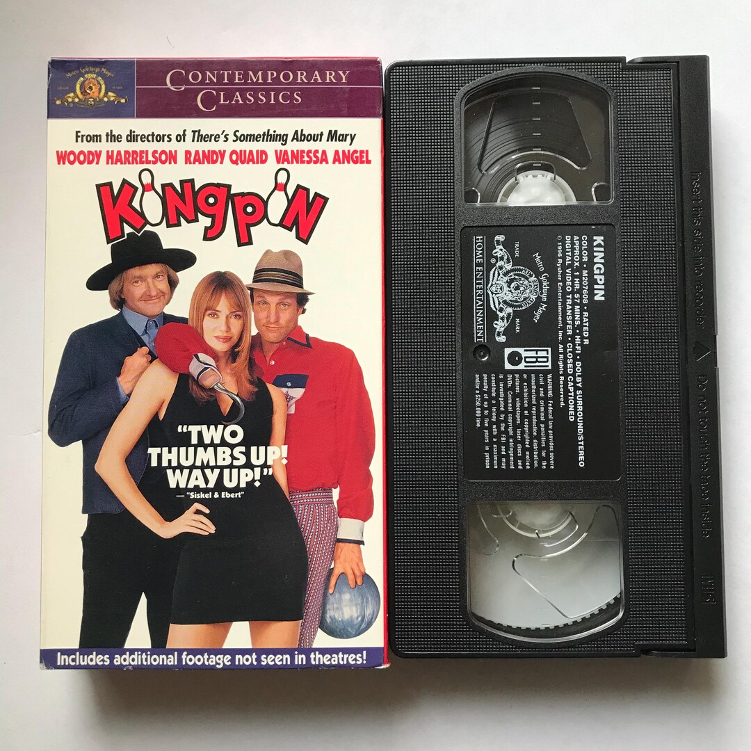 Kingpin VHS Tape Retro 90s Woody Harrelson Randy Quaid Cult Comedy - Etsy