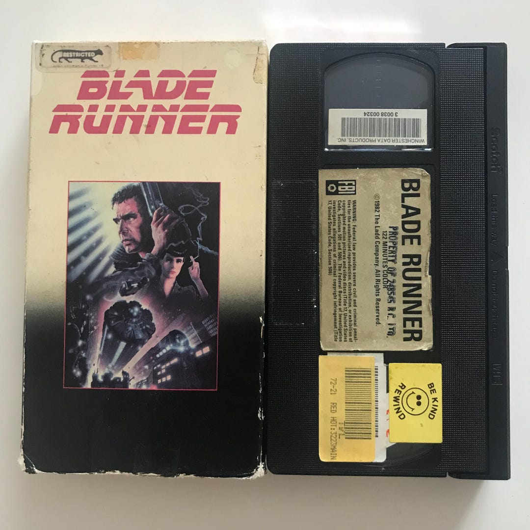 Vintage Blade Runner VHS Tape 80s Embassy First Edition Sci-fi Cult ...