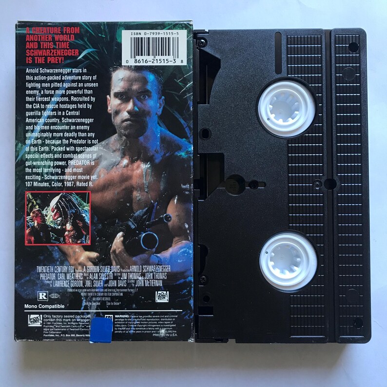 Predator VHS Tape 80s Action Cult Arnold Schwarzenegger - Etsy Canada