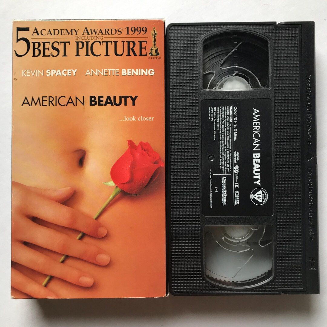 American Beauty VHS Tape Retro Late 90s Kevin Spacey Comedy Y2K ...