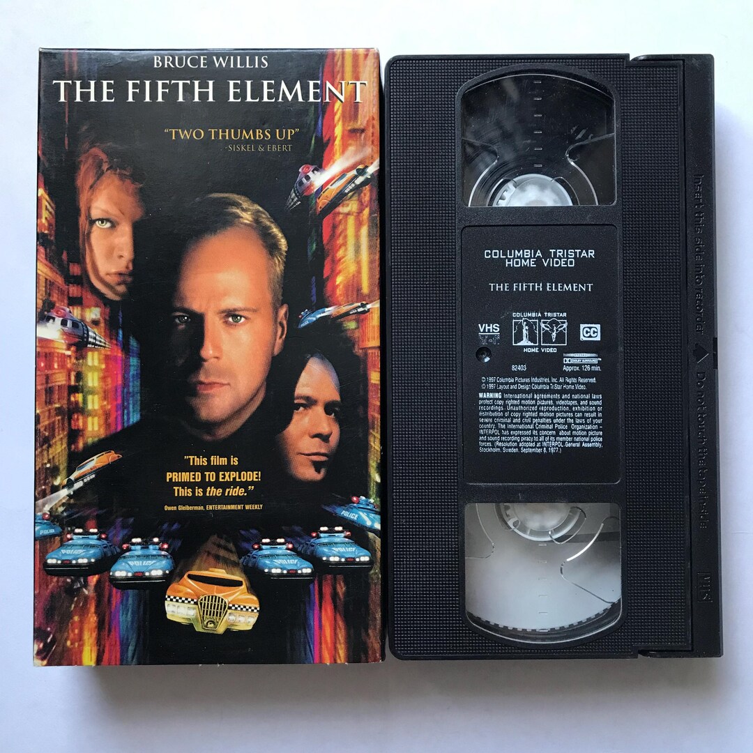The Fifth Element VHS Tape Vintage 90s Sci-fi Bruce Willis - Etsy