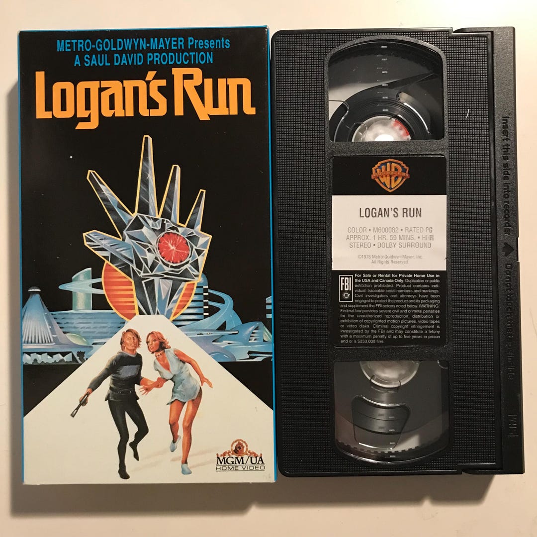 Vintage Logan's Run VHS Tape Retro 70s Futuristic Sci-fi Classic - Etsy