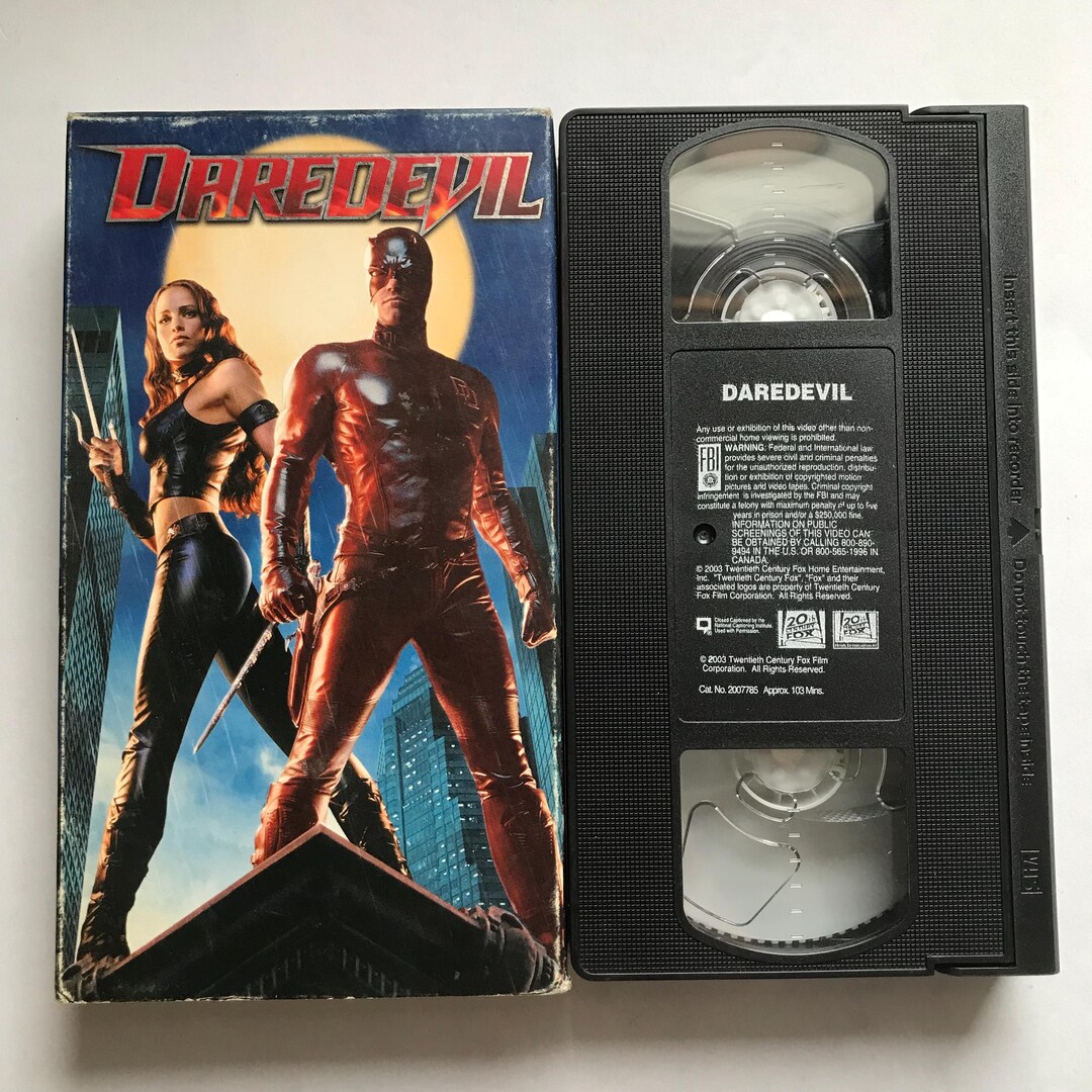 Daredevil VHS Tape 2003 Ben Affleck Marvel Superhero Movie - Etsy
