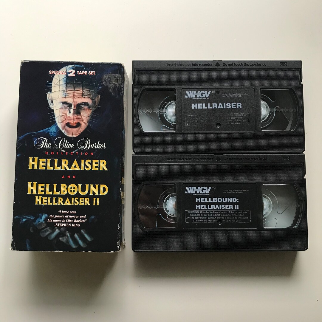 Hellraiser & Hellbound: Hellraiser II VHS Set Clive Barker Collection ...